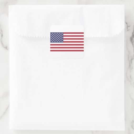 Flag of the United States - American USA US Flag Square Sticker | Zazzle