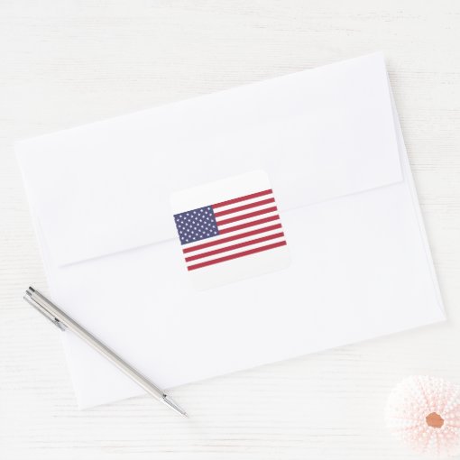Flag of the United States - American USA US Flag Square Sticker | Zazzle