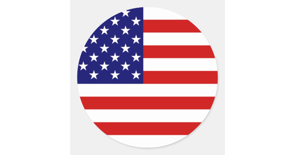 Flag of the United States Classic Round Sticker | Zazzle