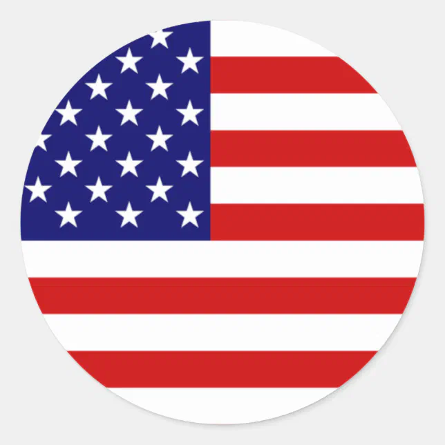 Flag of the United States Classic Round Sticker | Zazzle