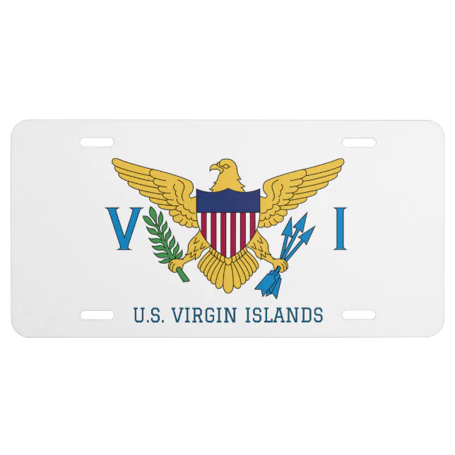 Flag of the United States Virgin Islands License Plate | Zazzle