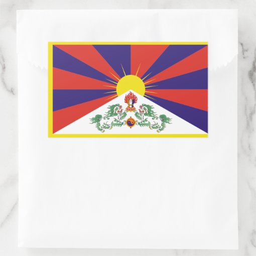 Flag of Tibet Rectangular Sticker | Zazzle