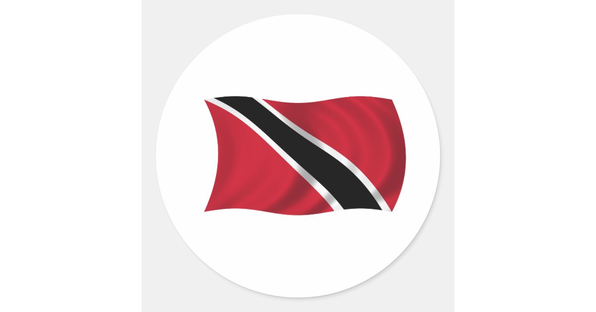 Flag of Trinidad and Tobago Classic Round Sticker | Zazzle