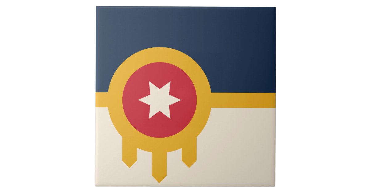 Flag of Tulsa (Oklahoma) Ceramic Tile | Zazzle