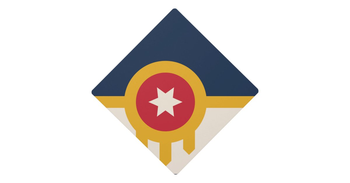 Flag of Tulsa, Oklahoma Graduation Cap Topper | Zazzle