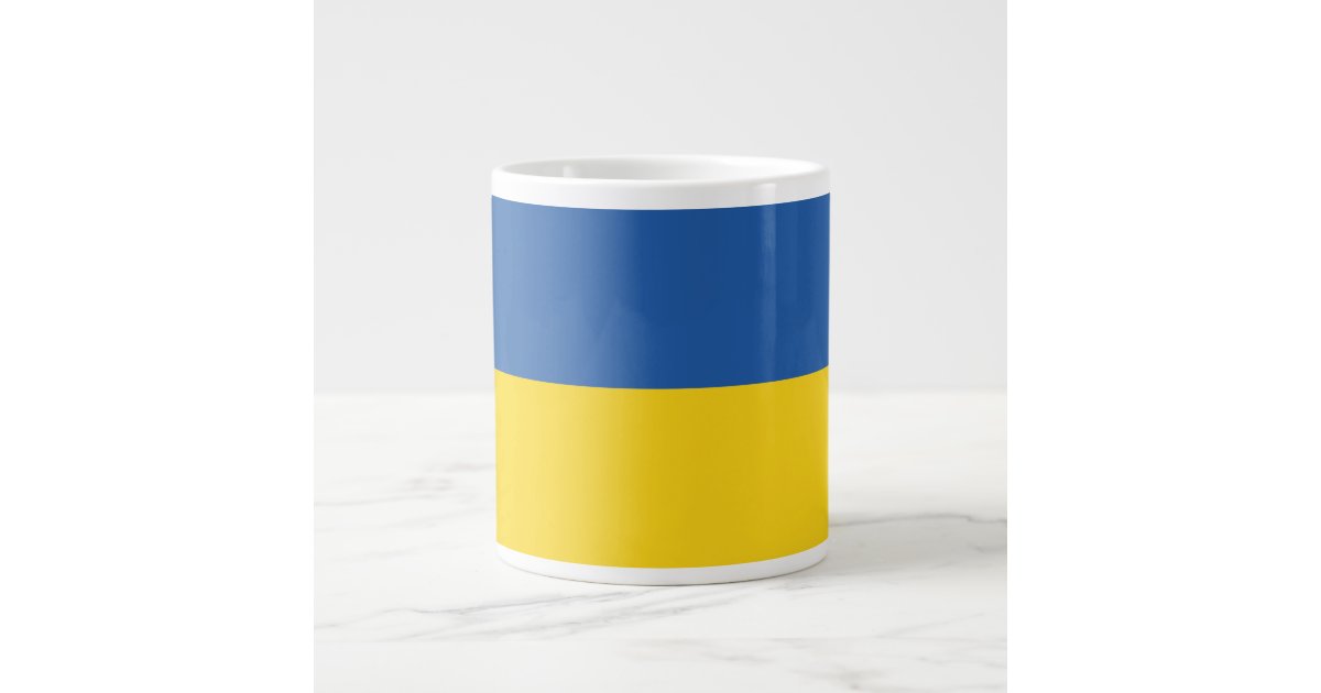 Flag of Ukraine Button Giant Coffee Mug | Zazzle