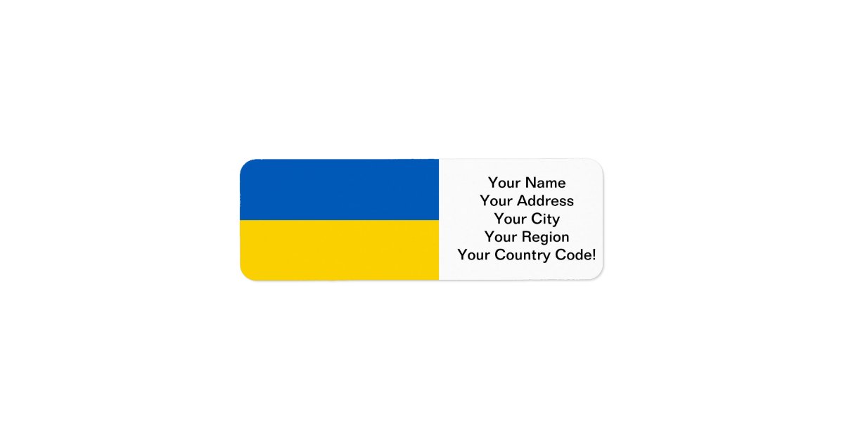 Flag of Ukraine Label | Zazzle