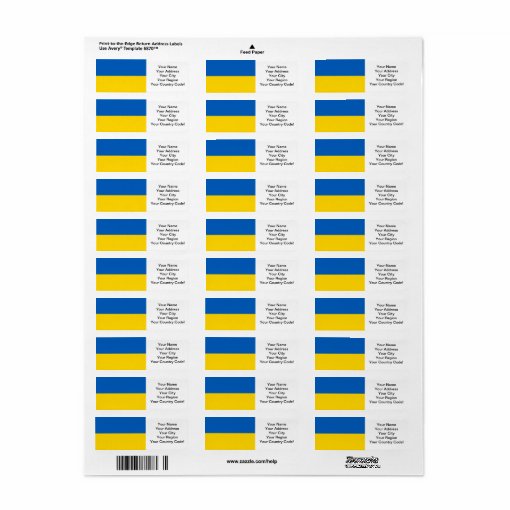 Flag of Ukraine Label | Zazzle