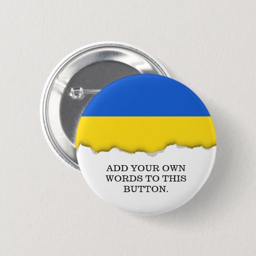 Flag of Ukraine Pinback Button | Zazzle