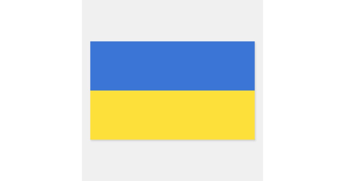 Flag of Ukraine Rectangular Sticker | Zazzle