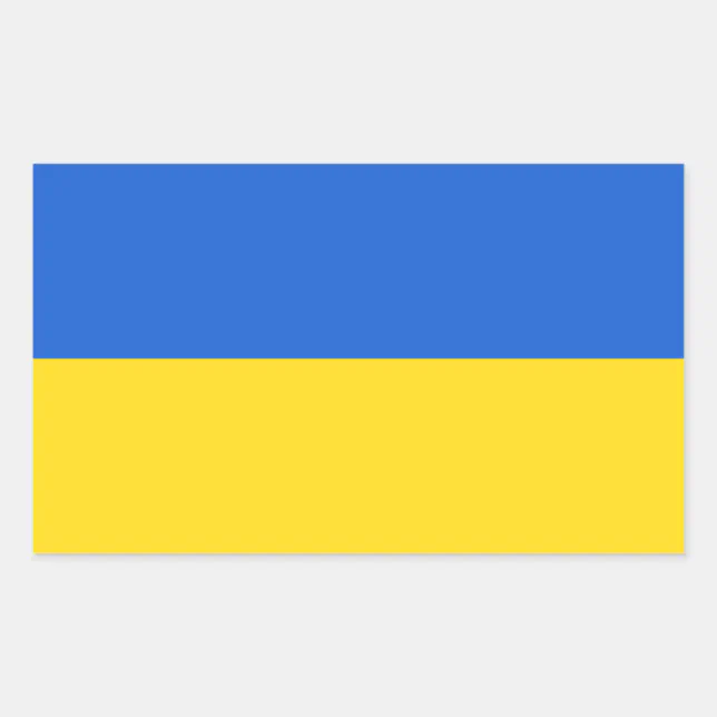 Flag of Ukraine Rectangular Sticker | Zazzle