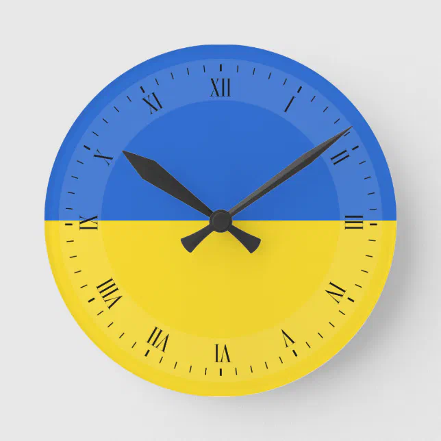 Flag of Ukraine Round Clock | Zazzle