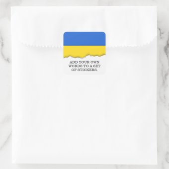 Flag of Ukraine Square Sticker | Zazzle