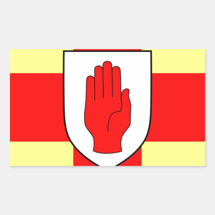 Flag of Ulster - Northern Ireland Rectangular Sticker | Zazzle
