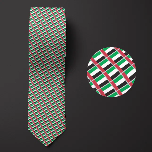 Flag of United Arab Emirates Pattern Neck Tie | Zazzle