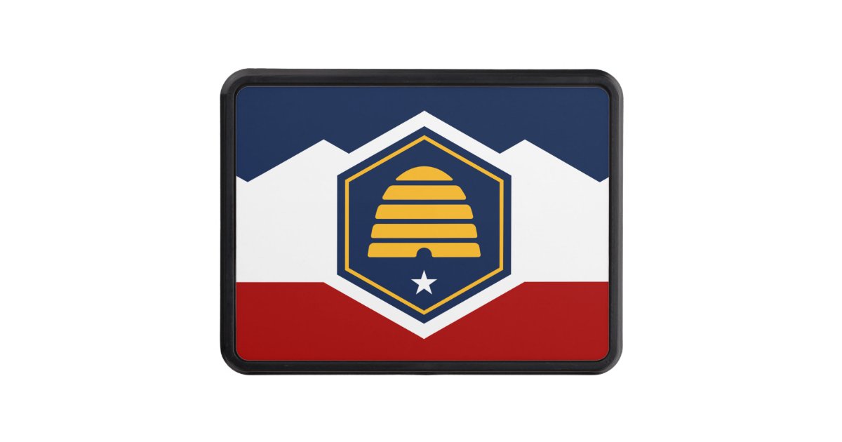 Flag of Utah (Beehive Flag) Hitch Cover | Zazzle