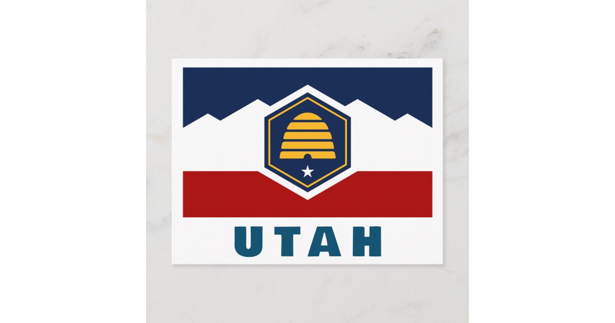 Flag of Utah (Beehive Flag) Postcard | Zazzle
