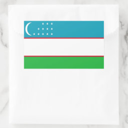 Flag of Uzbekistan Rectangular Sticker | Zazzle