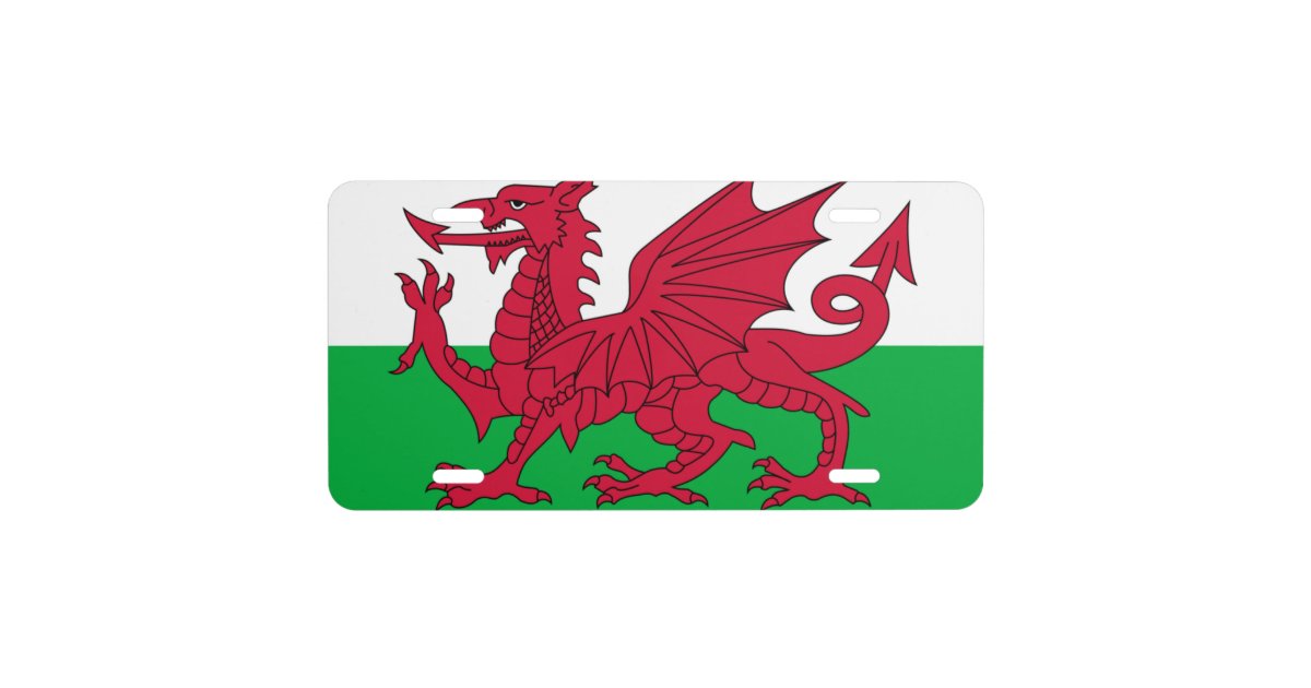 Flag of Wales License Plate | Zazzle