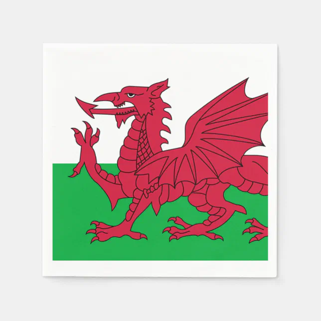 Flag of Wales Paper Napkins | Zazzle