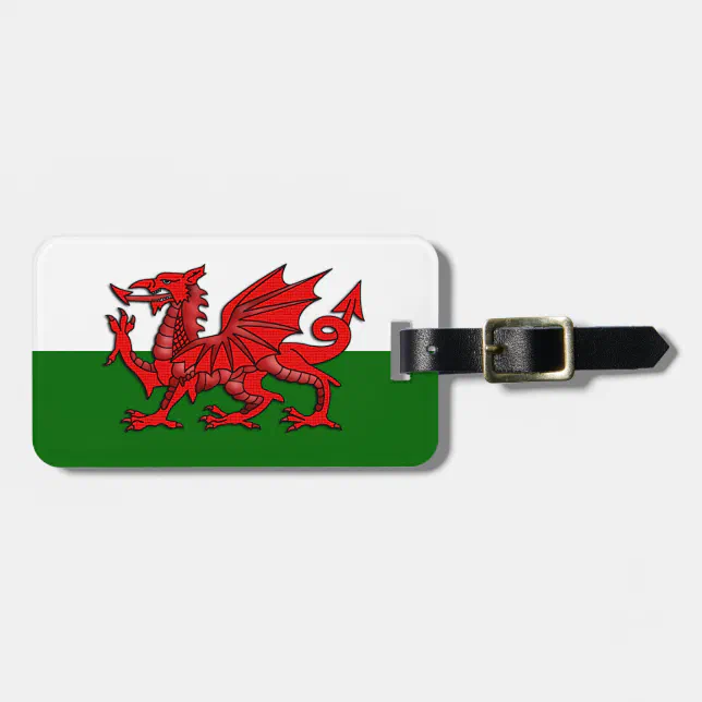 Flag of Wales - Welsh Red Dragon Luggage ID Tag | Zazzle