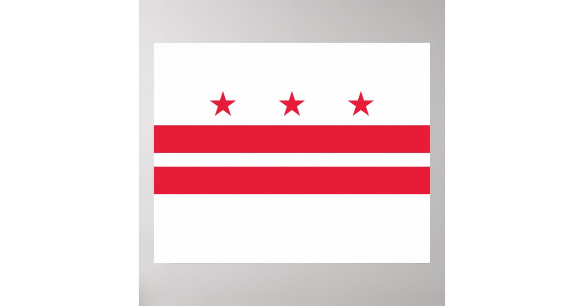 Flag of Washington D.C. (District of Columbia) Poster | Zazzle