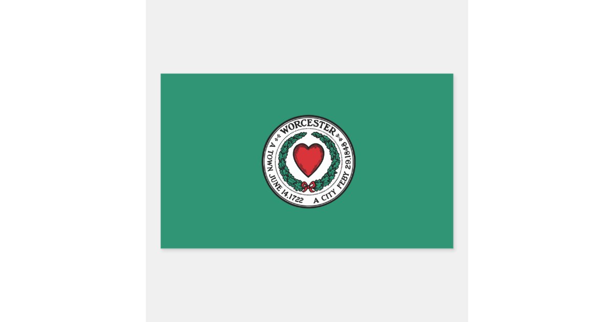 Flag of Worcester, Massachusetts Rectangular Sticker | Zazzle