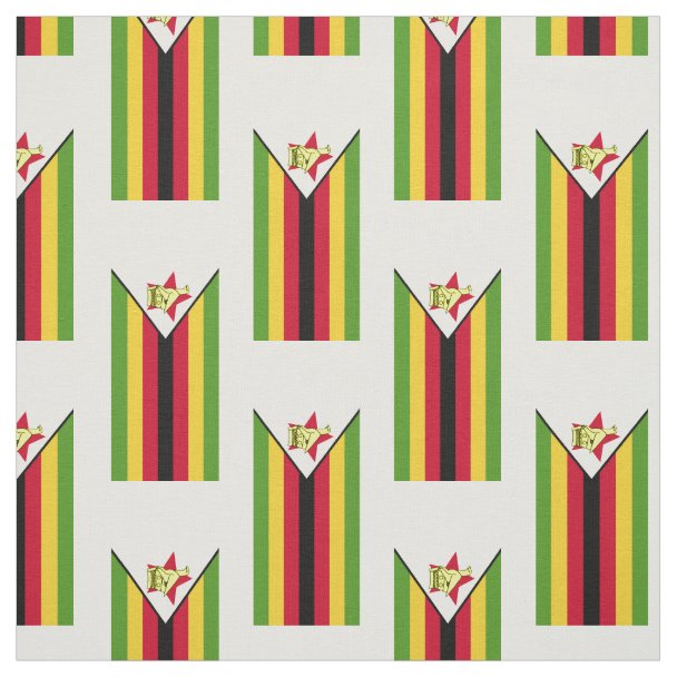 Zimbabwe Flag Fabric | Zazzle