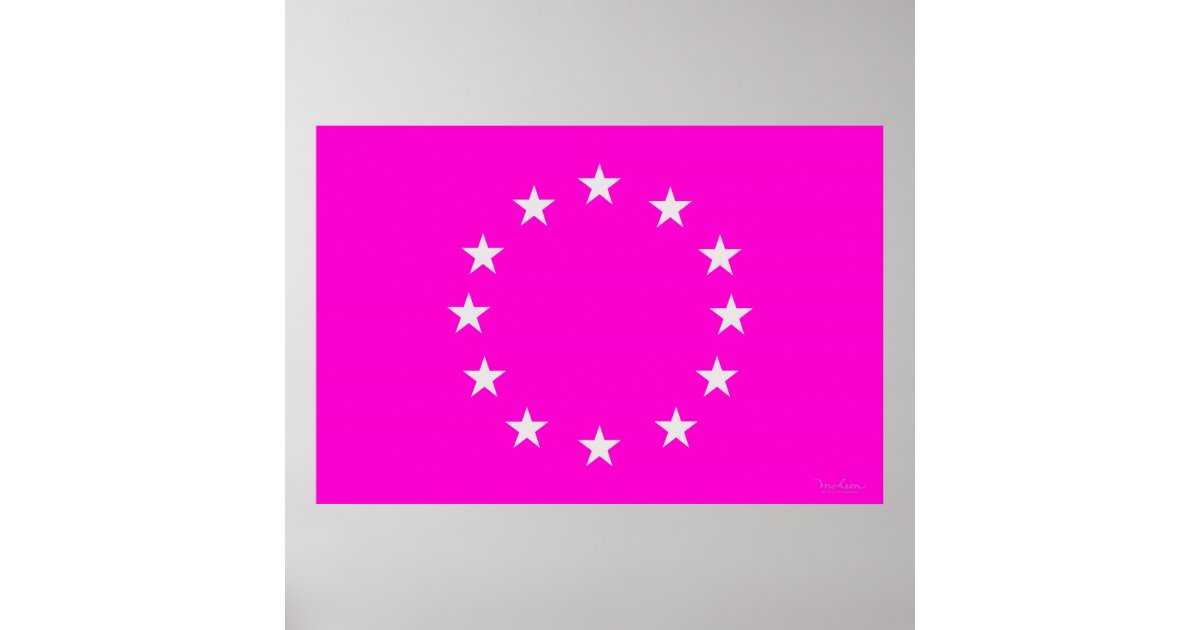 Flag Optical Illusion - EU Poster | Zazzle