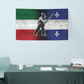 Flag Quebec and Patriote Henri Julien eroded Banner | Zazzle