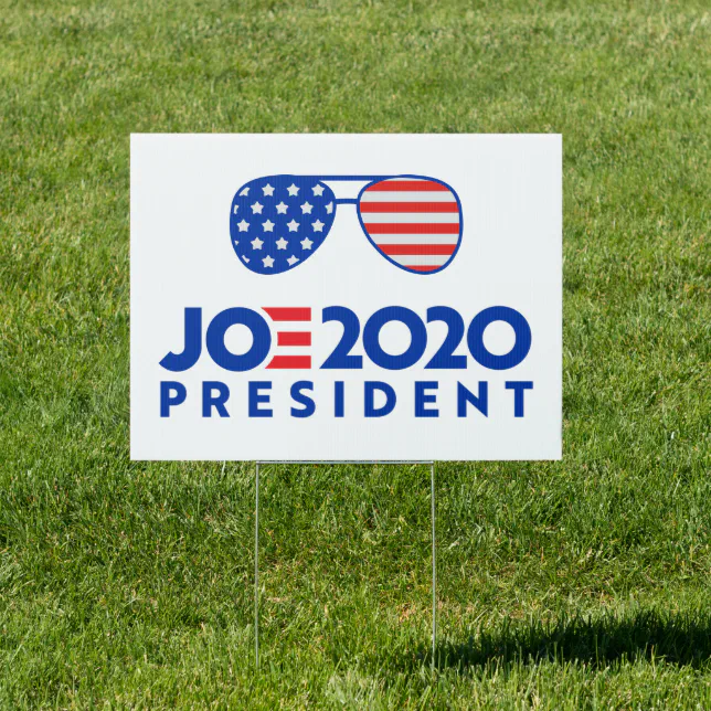 Flag Sunglasses Joe Biden for President 2020 Yard Sign | Zazzle