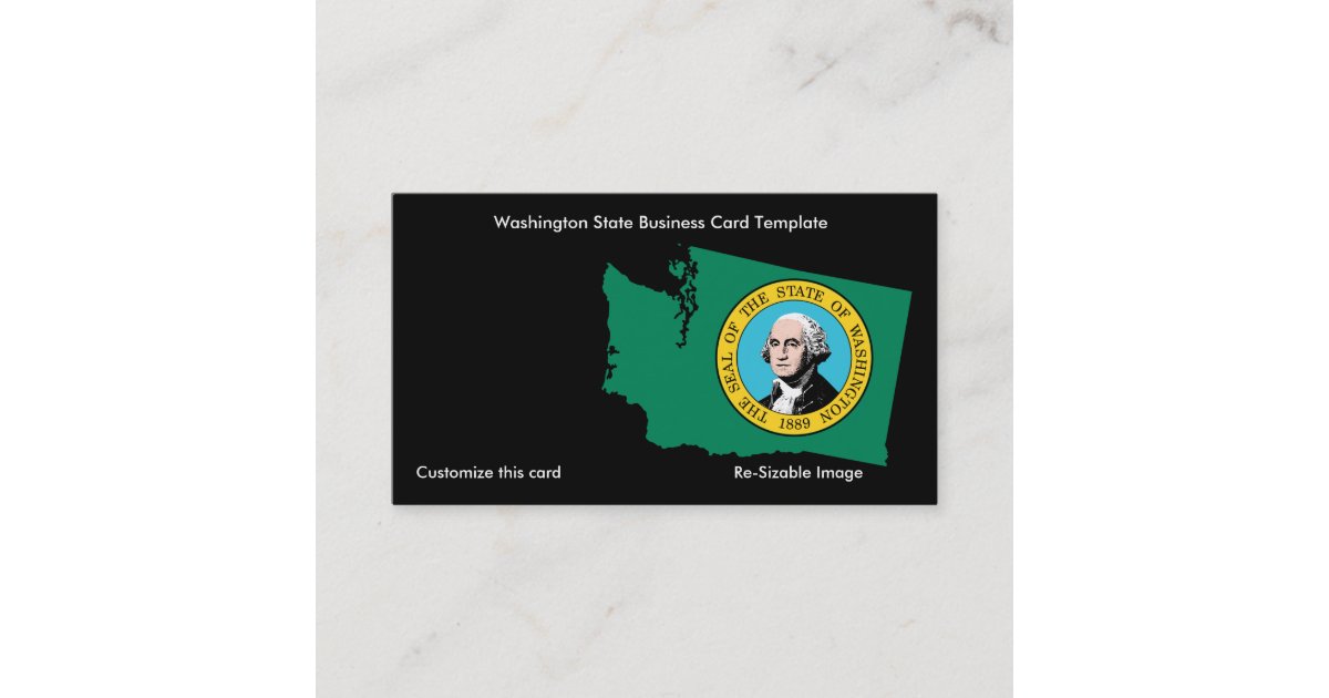 Flag Washington State Business Card | Zazzle