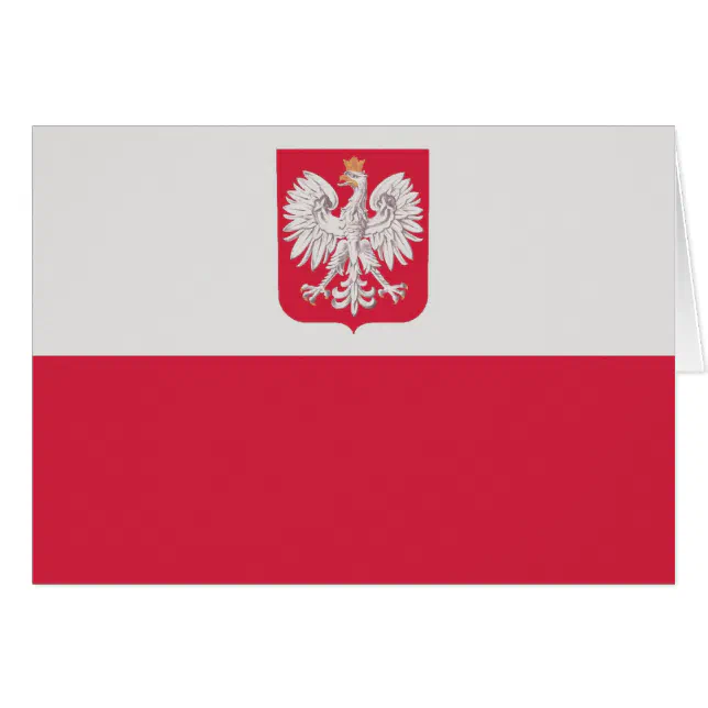 Flaga Polski z godłem - Flag of Poland | Zazzle