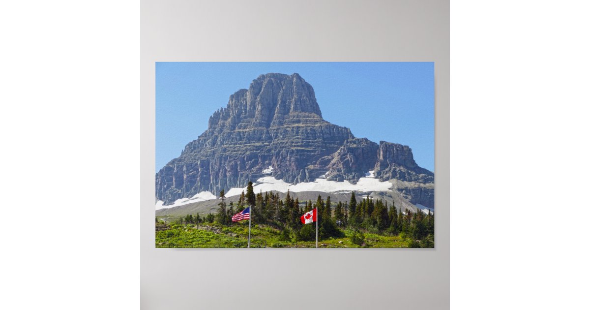 Flags, Logan Pass, Clements Mountain, Montana Poster | Zazzle