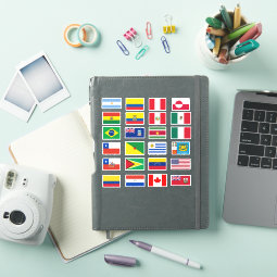 Flags of South and North America Sticker | Zazzle
