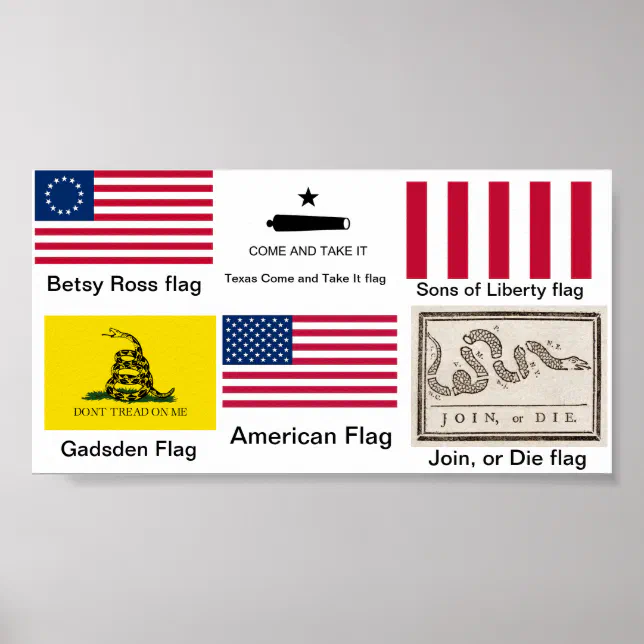 Flags of the American Revolution Poster | Zazzle