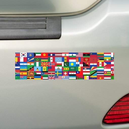 Flags of the World Bumper Sticker | Zazzle