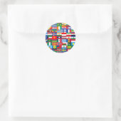 Flags of the World Classic Round Sticker | Zazzle