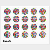 Flags of the World Classic Round Sticker | Zazzle