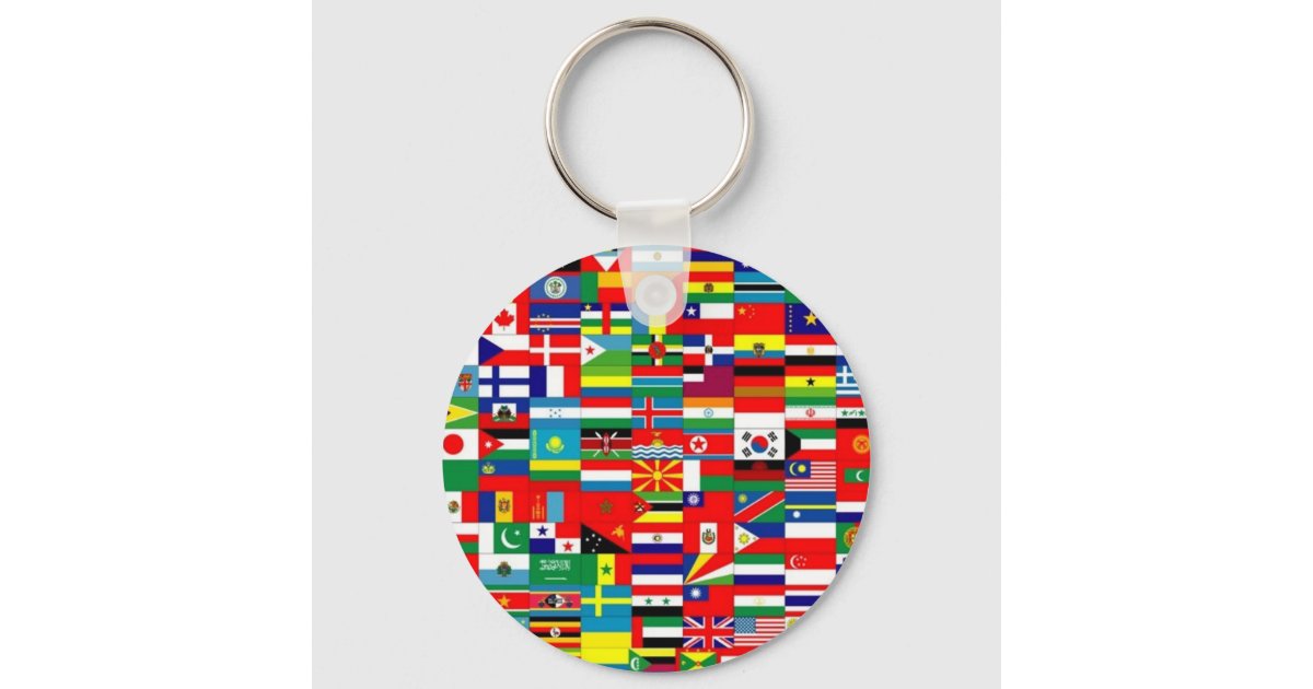 FLAGS OF THE WORLD KEYCHAIN | Zazzle