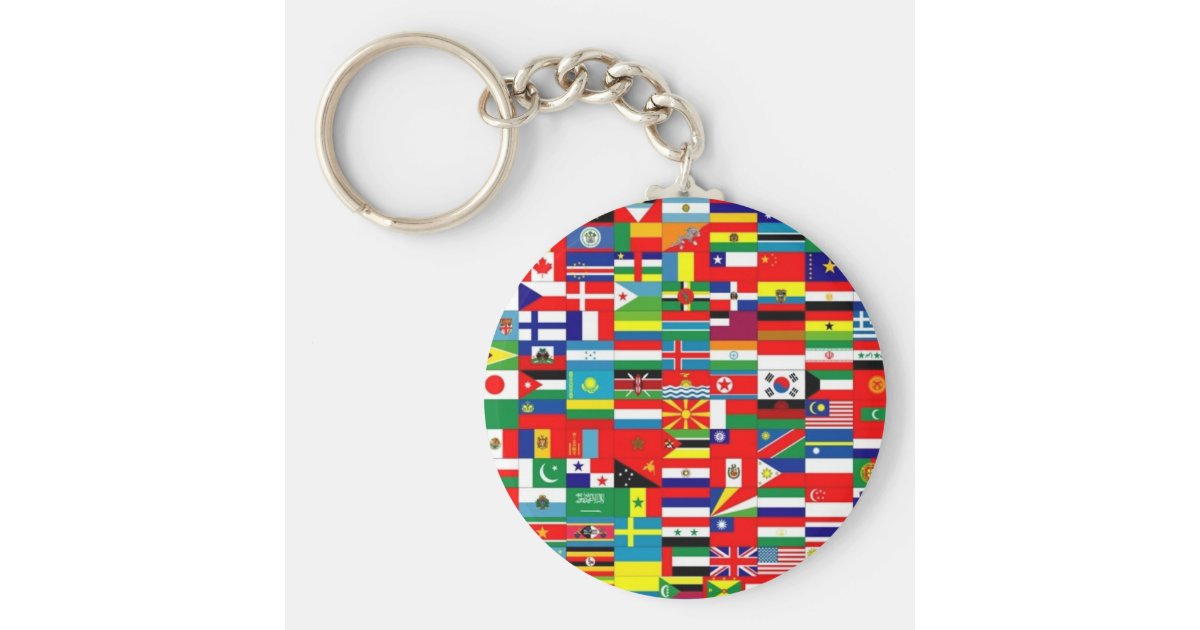 FLAGS OF THE WORLD KEYCHAIN | Zazzle.com