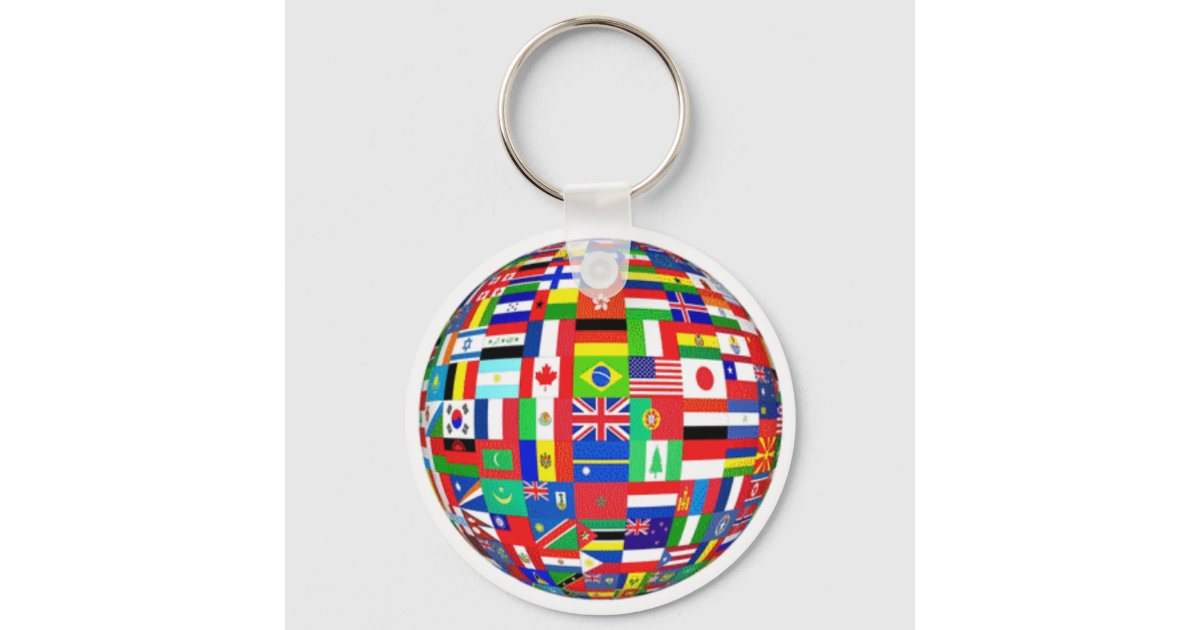 Flags of the World Keychain | Zazzle