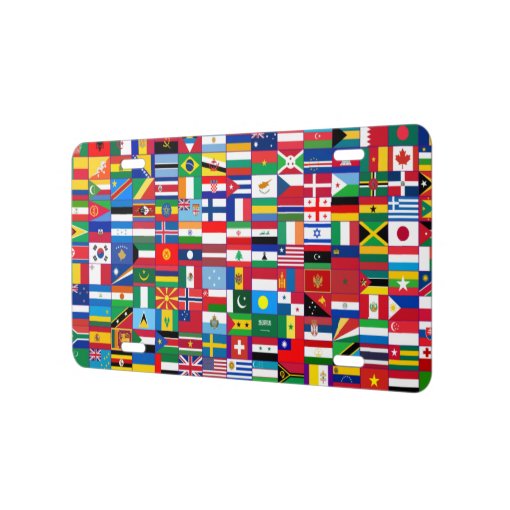 Flags of the World License Plate | Zazzle