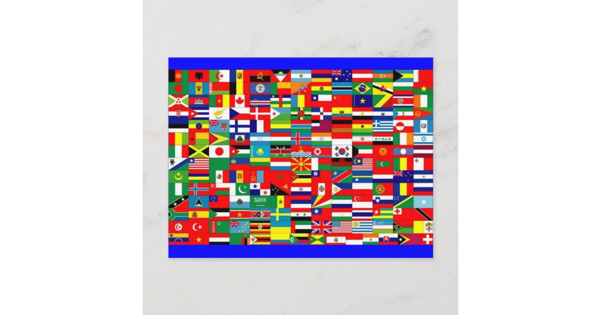 FLAGS OF THE WORLD POSTCARD | Zazzle
