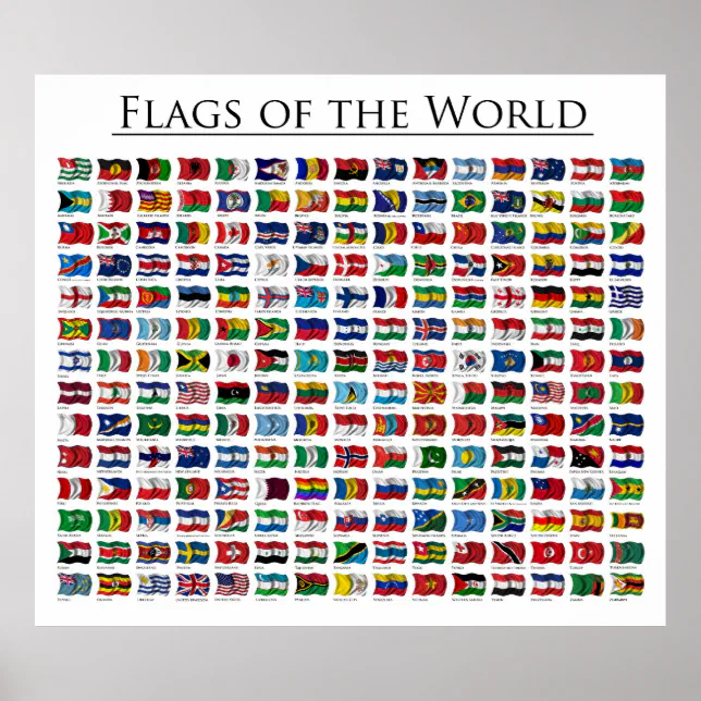 Flags of the World - Poster updated 2011 | Zazzle