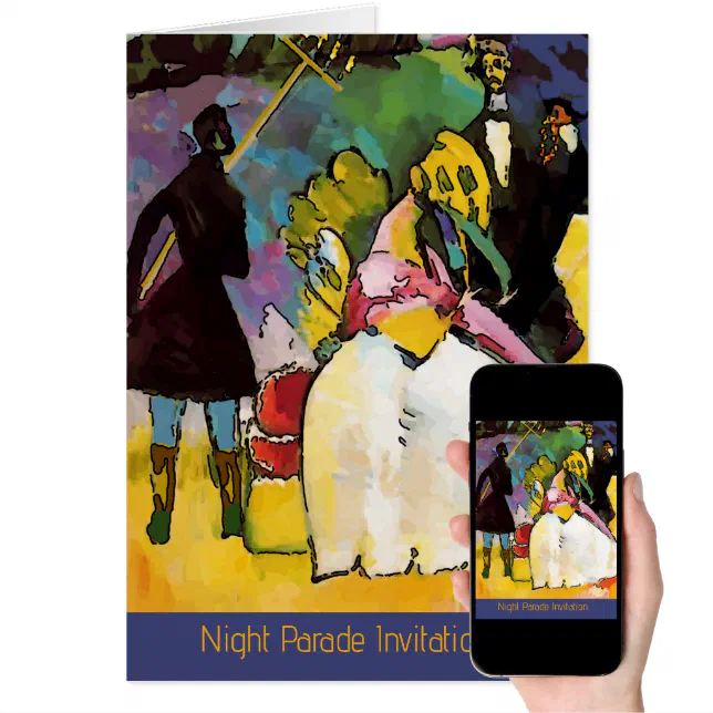 Flambeau at Mardi Gras Parade Invite, edit ntext | Zazzle