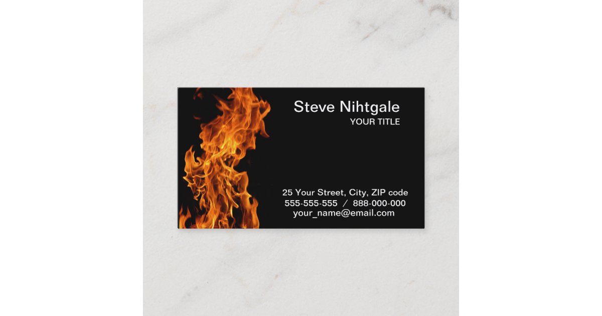 Flame Business Card | Zazzle