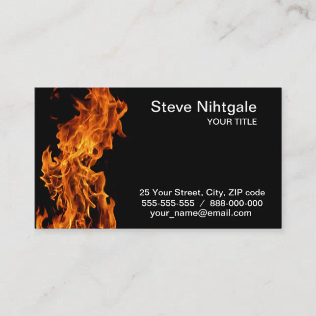Flame Business Card | Zazzle