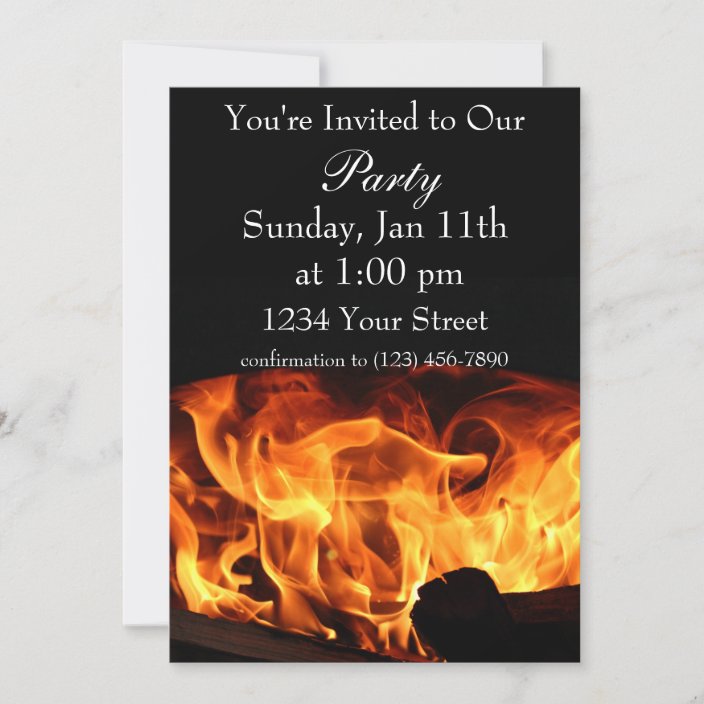Flame fire invite | Zazzle.com