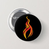 Flame Icon Button | Zazzle